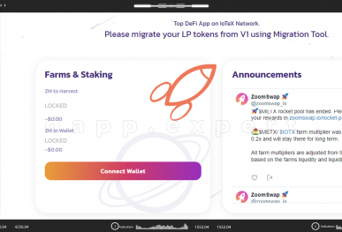 ZoomSwap — profitable transactions on IoTeX | DAPP.EXPERT