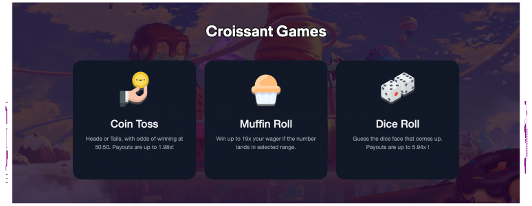Croissant Games (Polygon) - a transparent gameplay | DAPP.EXPERT